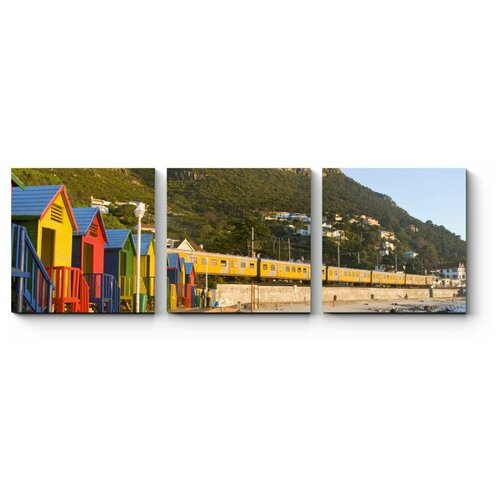 Модульная картина Яркие краски Кейптауна90x30