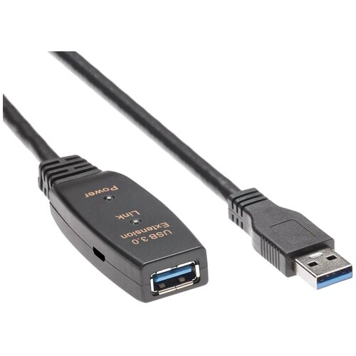 Кабель-адаптер USB3.0-repeater, удлинительный активный Af> 10м Aopen/qust