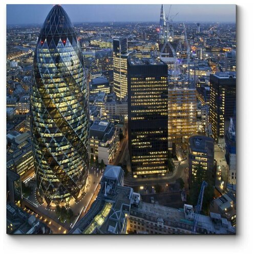 Модульная картина Огни делового центра Лондона 130x130