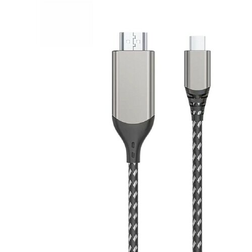 Кабель адаптер WiWU, USB-C to HDMI Cable 4K@60Hz, Plug & Play, 2 м, Темно-Серый