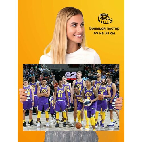 Плакат Юта Джаз NBA Баскетбол