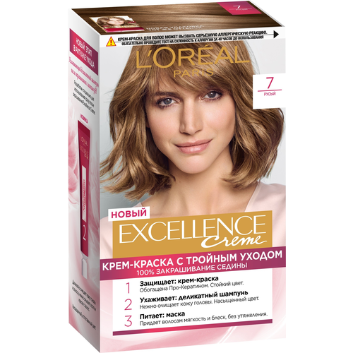 L'Oreal Paris Excellence стойкая крем-краска для волос, 7 русый, 270 мл