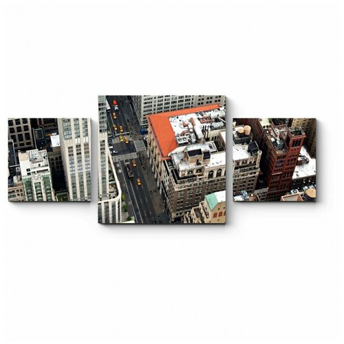 Модульная картина Пасмурный день в Нью-Йорке160x69