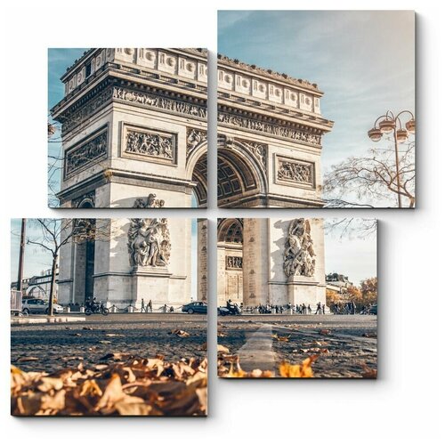 Модульная картина Осеннее очарование Парижем80x80