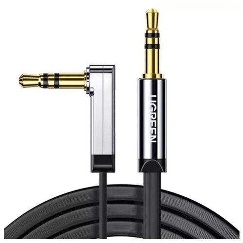 Ugreen AV119 flat angled cable AUX audio cable 3.5 1m кабель 3.5mm male to 3.5mm male