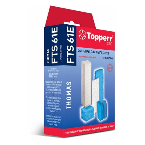 Комплект фильтров TOPPERR FTS 61E, для пылесосов THOMAS, 1132
