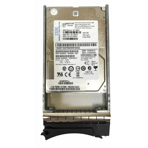 Жесткий диск IBM 300GB SAS 15K 81Y9913