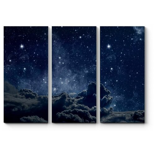 Модульная картина Звездное небо, завораживающая ночь100x72
