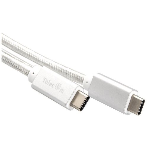 Кабель Telecom USB 3.1 Type Cm -- Cm IC 5А 10Gbs длина 1M, серебряный