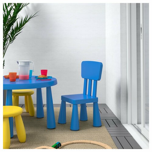 MAMMUT Детский стул для дома/улицы IKEA, синий (20365348)