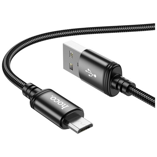 Кабель Hoco X89 Safeness USB - Micro-USB, 1 м, 1 шт., черный