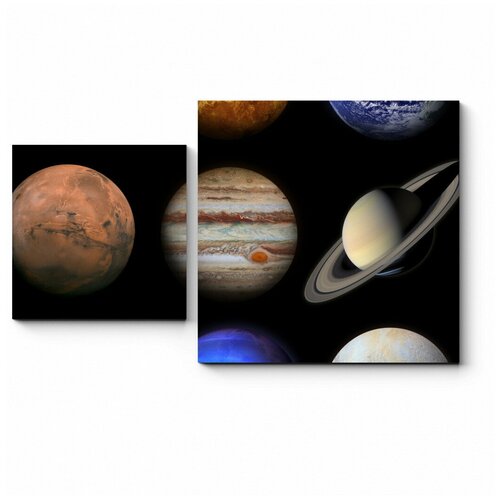 Модульная картина Планеты солнечной системы 90x54