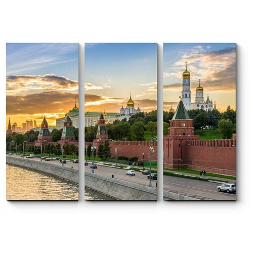 Модульная картина Закат в самом сердце Москвы 150x108