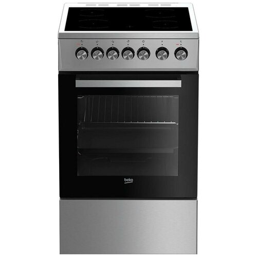 Плита стеклокерамическая BEKO FSS57100GX нерж.(подсвет, гриль)