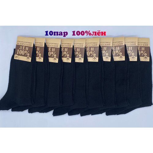 Носки Белорусские, 10 пар, размер 43-44, черный