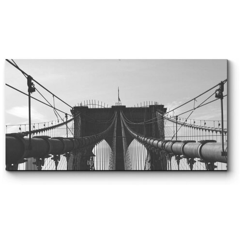 Модульная картина Линии черно-белого моста 160x80
