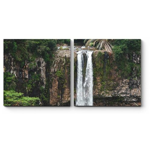 Модульная картина Водопад в сердце тропиков180x90