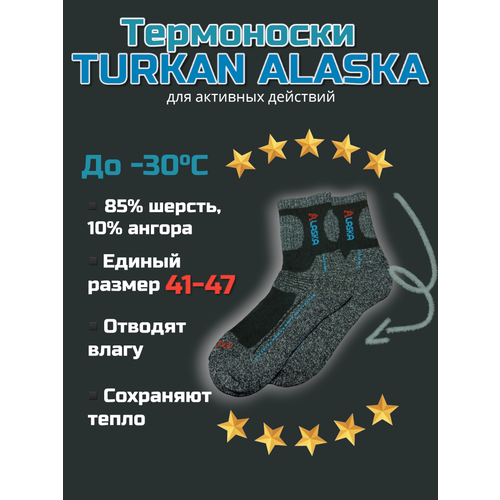 Термоноски Alaska, 9 пар, размер 41-47, черный