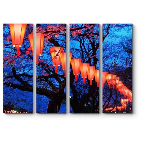Модульная картина Магический свет огней в парке Уэно, Токио 110x83