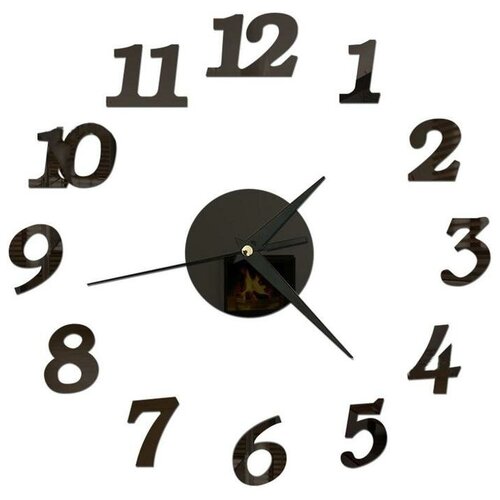 Часы-наклейка, серия: DIY, "Ясмина", плавный ход, d-45 см, секундная 12 см, цифра 7.5 х 5 см