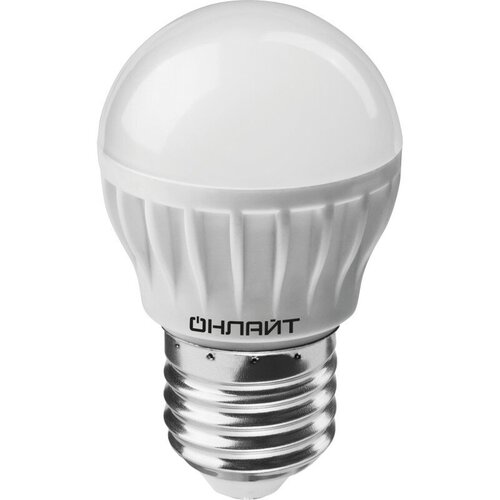 Лампа светодиодная LED 8вт E27 белый матовый шар онлайт. 19738 NAVIGATOR