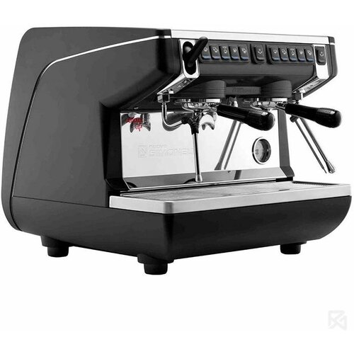 Кофемашина-автомат Nuova Simonelli Appia Life Compact 2 Gr V черная, 2 высокие группы, экономайзер