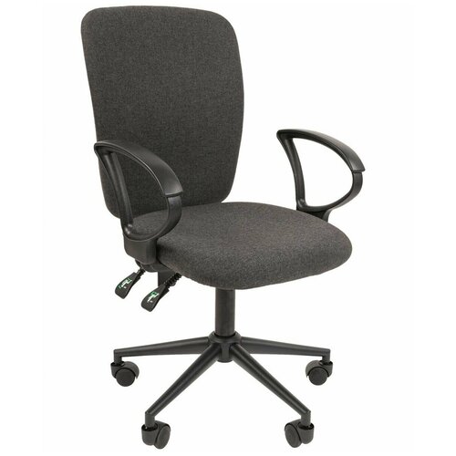Офисное кресло CHAIRMAN 9801 BLACK, ткань, серый