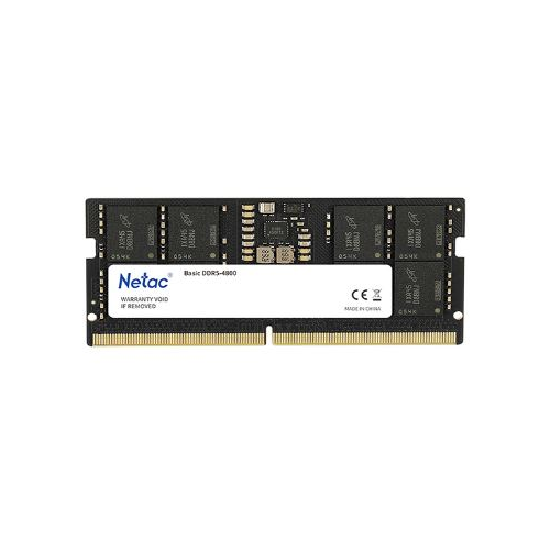 Оперативная память Netac Basic SO 8GB DDR5-4800 (NB5-38400) C40 40-40-40-77 1.1V Memory module (NTBSD5N48SP-08)