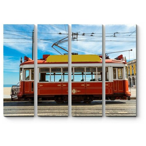 Модульная картина Старинный трамвай в центре Лиссабона180x135