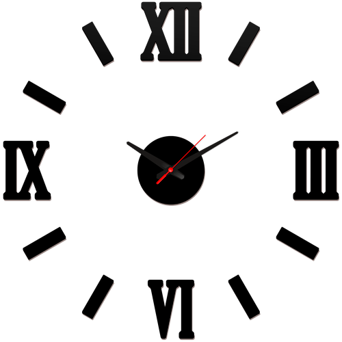 Часы настенные 70-80D рим черный
