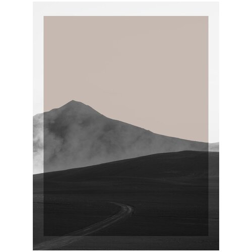 Постер / Плакат / Картина Вид на вулканическую землю 40х50 см в подарочном тубусе