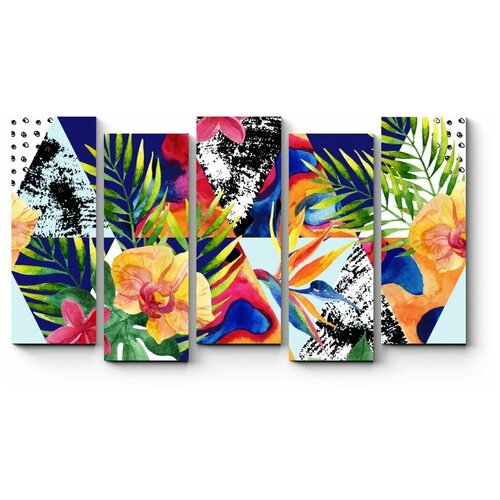 Модульная картина Цветущие тропики 160x92