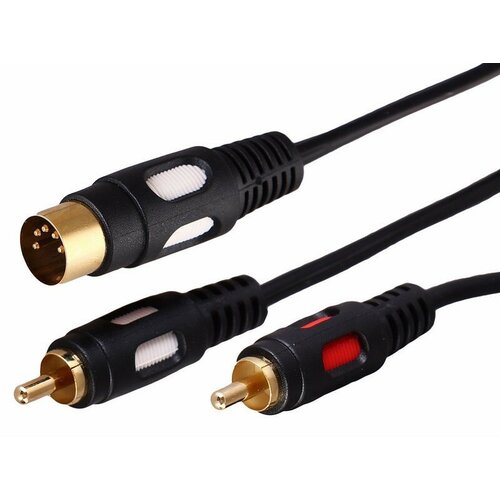 Аксессуар Rexant DIN 5PIN Plug - 2 RCA Plug 1.5m Gold 17-2512