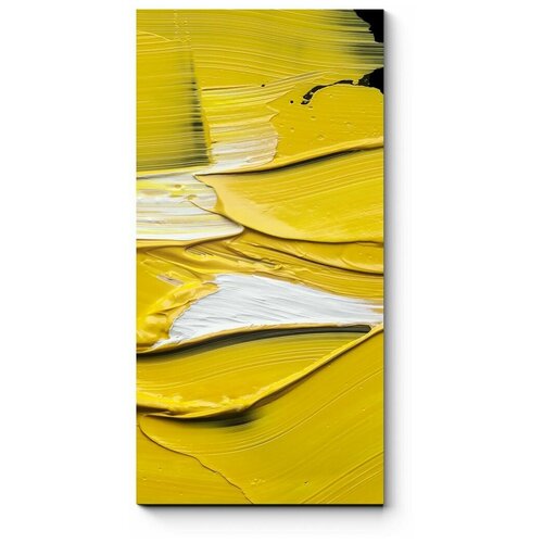 Модульная картина Желтым по черному 70x140