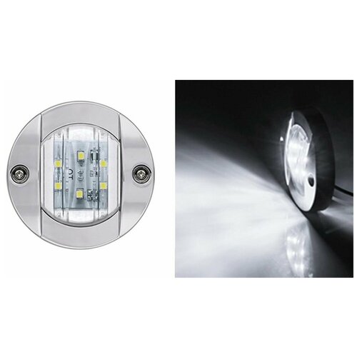 Энергосберегающий водонепроницаемый светодиодный накладной светильник для лодки катера / Мощность: 2,2 W / Напряжение 12 В/ Цвет свечения белый