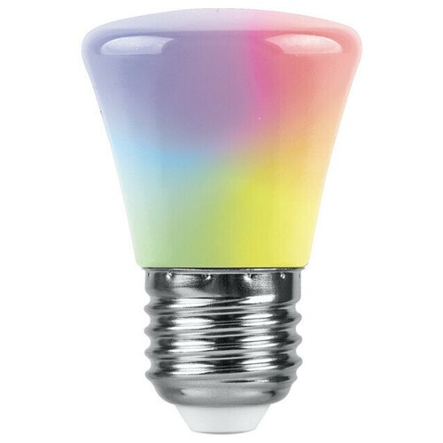 Лампа светодиодная FERON 1Вт E27 RGB 350Лм 3000К C45 матовый плавная сменая цвета