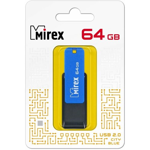 Флешка USB Flash Drive MIREX CITY BLUE 64GB