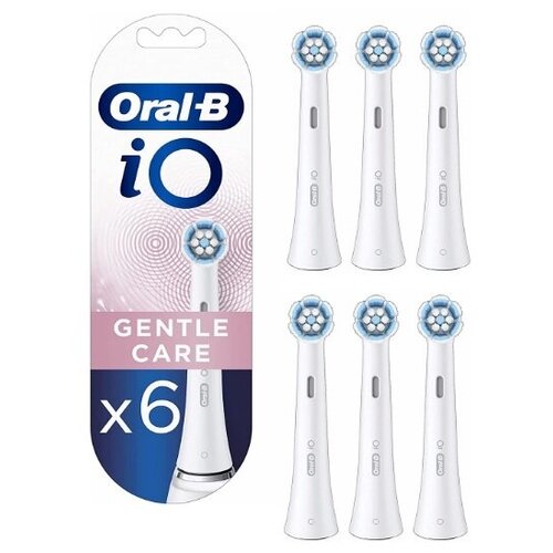 Набор насадок Oral-B iO Gentle Care для электрической щетки, белый, 6 шт.