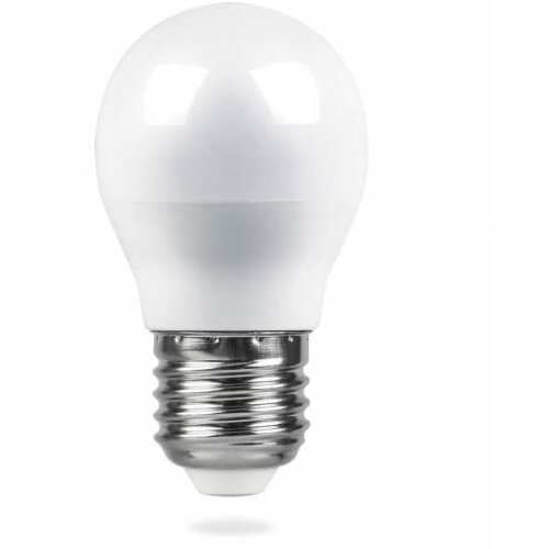 Лампа светодиодная LED 5вт Е27 теплый шар (LB-38) | код 25404 | FERON (4шт. в упак.)