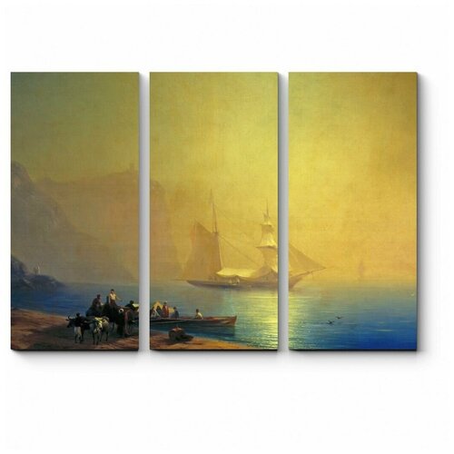 Модульная картина Утро на морском берегу. Судак. 1856 год.70x50