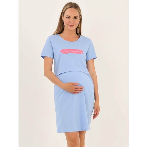Сорочка  Mama Jane, размер 50, голубой