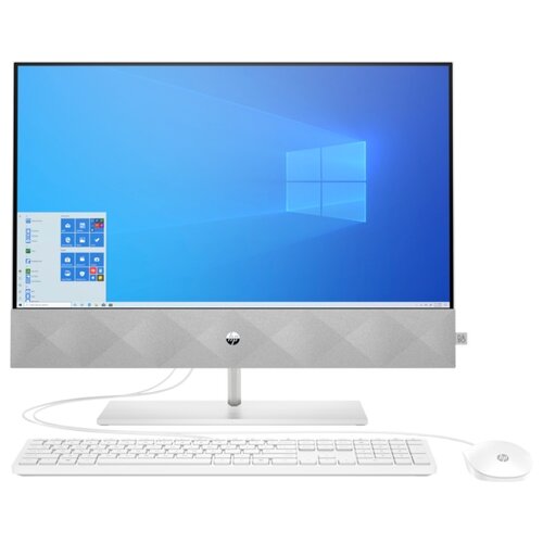 23.8" Моноблок HP Pavilion 24-k0013ur 14Q34EA, 1920x1080, 10300T 3 ГГц, RAM 4 ГБ, SSD 256 ГБ, Intel UHD Graphics 630, Windows 10 Home, белый