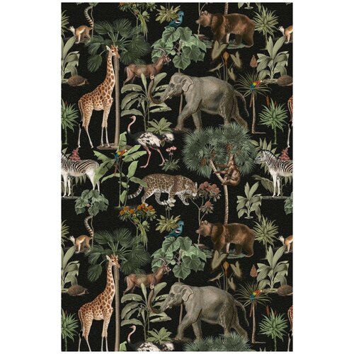 Постер / Плакат / Картина Джунгли - Животные джунглей 40х50 см в раме