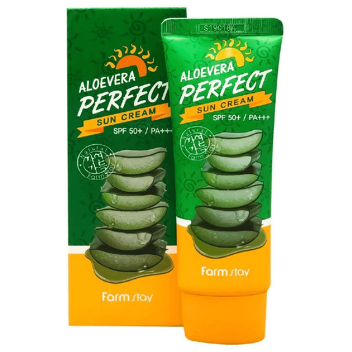 Солнцезащитный крем Aloe Vera Perfect Sun Cream SPF 50+ / PA+++