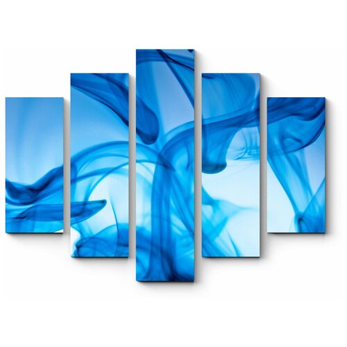 Модульная картина Многогранный синий 105x84