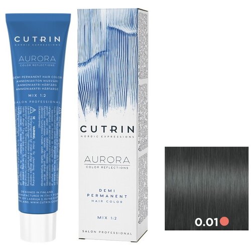 Cutrin AURORA Demi Безаммиачный краситель для волос, 0.01 Серебряная пыль, 60 мл