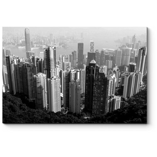 Модульная картина Монохромный Гонконг130x87