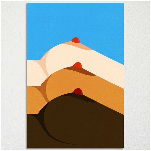 Картина на Холсте - "Пейзажи женского тела", размер 60х40 см