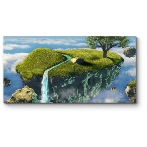 Модульная картина Воздушный водопад150x75