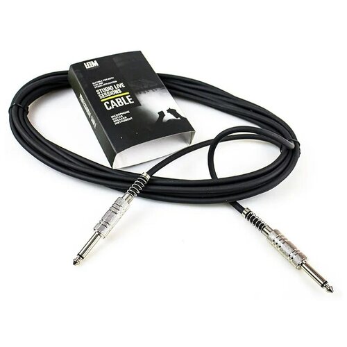 Кабель инструментальный mono Leem CR-15 4,5m / акустический аудио кабель, музыкальный кабель, шнур для микрофона, гитары, инструментов